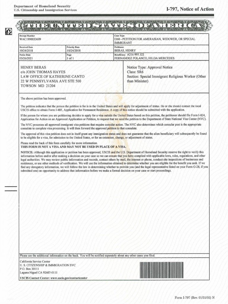 06-01-2021 approval i-360 Henry | PDF | Immigration Law | United States ...