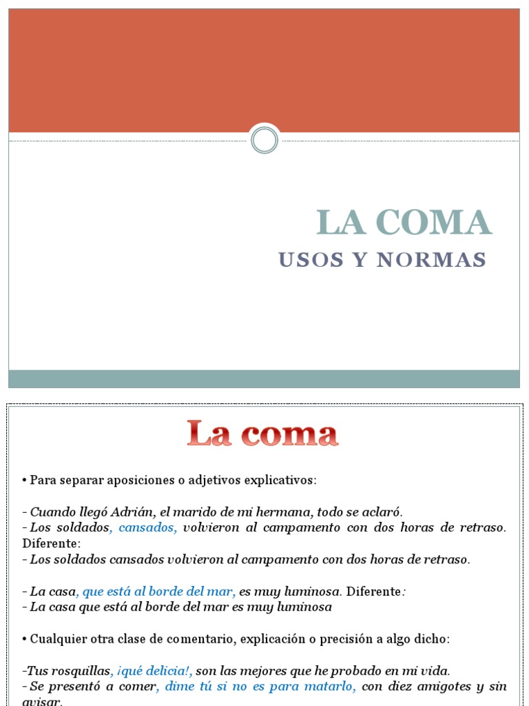 La Coma | PDF | Adverbio | Gramática