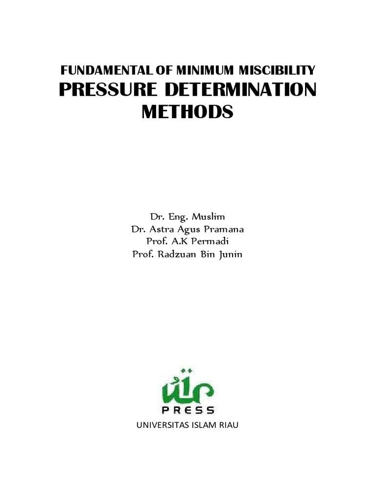 Fundamental of Minimum Miscibility Pressure Determination Methods | PDF ...