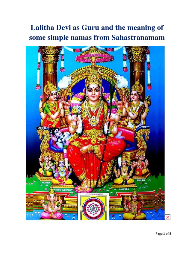Lalitha Devi As Guru | Download Free PDF | Bhakti | Hindu Literature