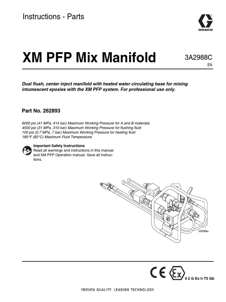 3A2988C - XM PFP Mix Manifold, Instructions - Parts, English | PDF ...
