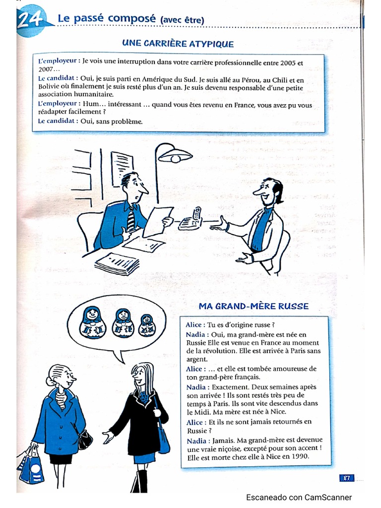 Passé Composé Avec Être | PDF