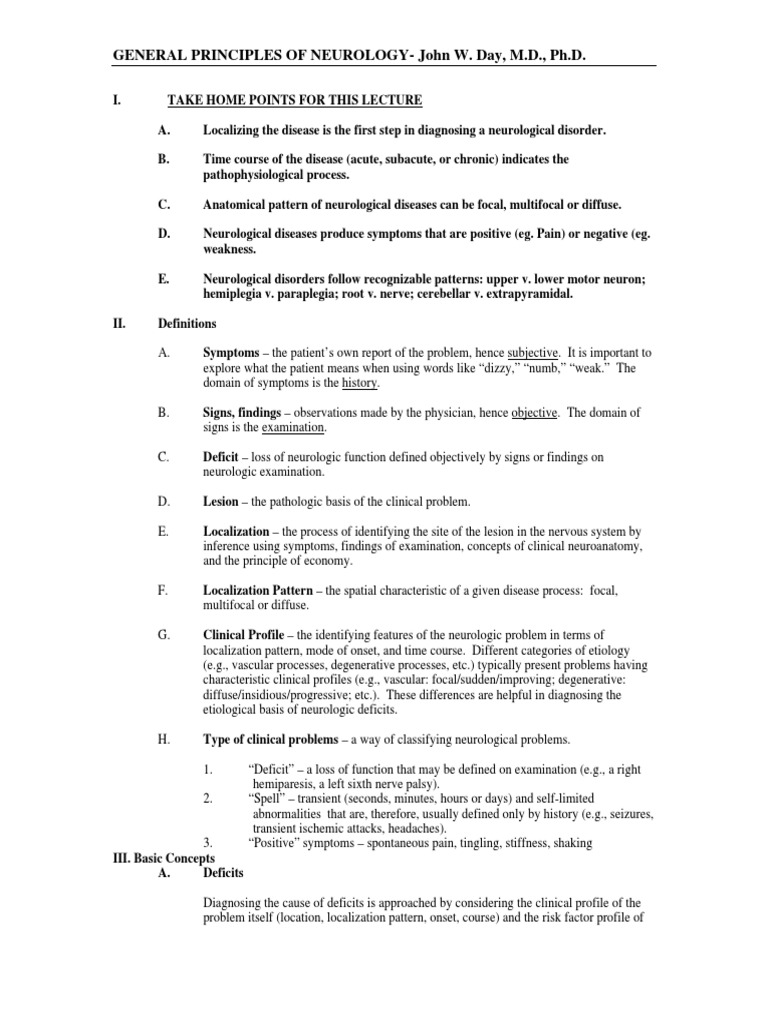 General Principles of Neurology | PDF | Brainstem | Visual System