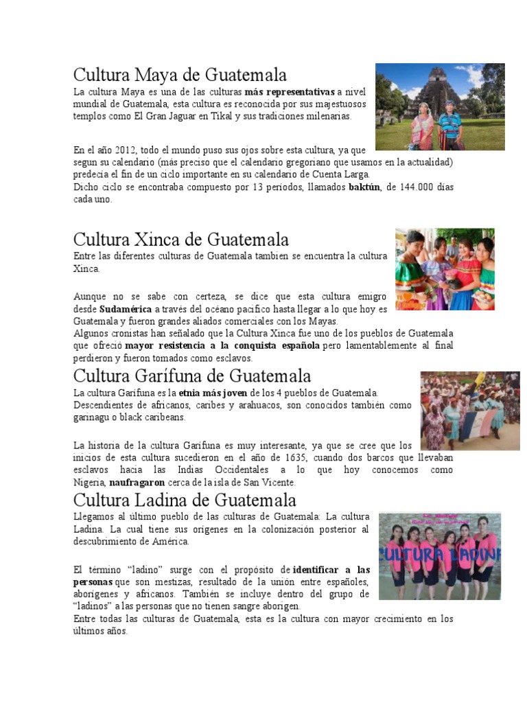 Cultura Maya de Guatemala | PDF | América del Norte | America latina