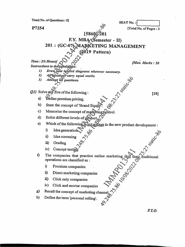 MBA Sem - II 2022 | PDF