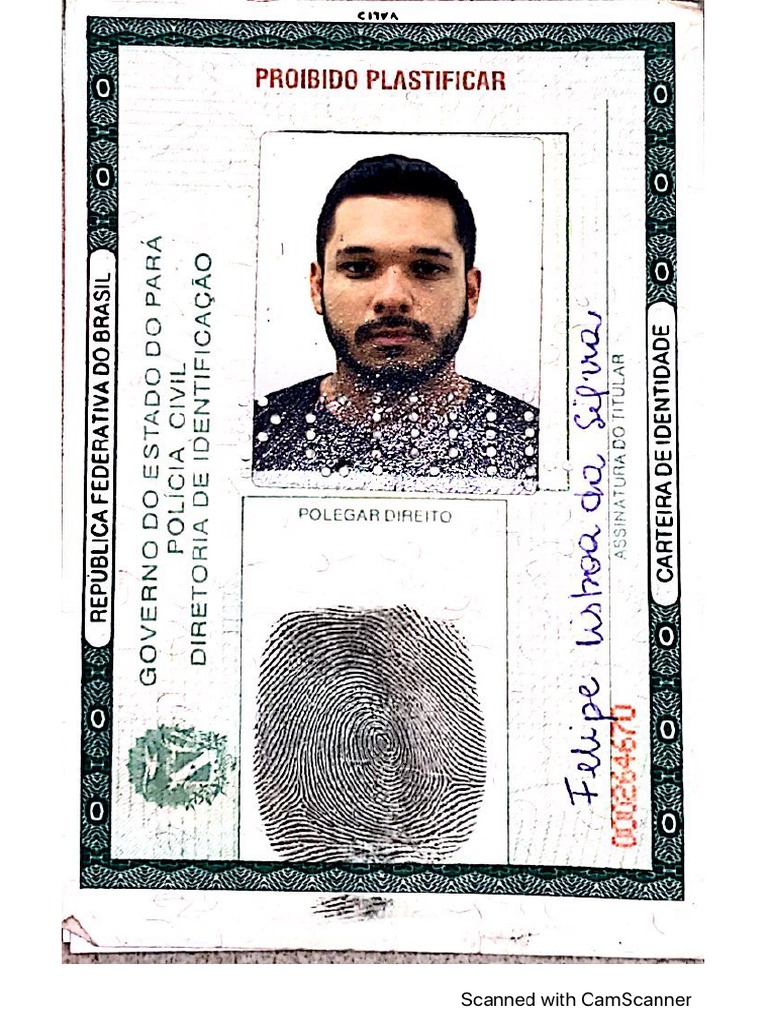 RG e CPF - Felipe Lisboa | PDF