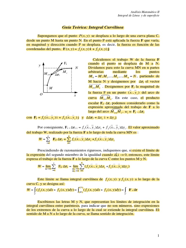 AM2 - Teoría de Integral Curvilinea | PDF | Integral | Vector Euclidiano