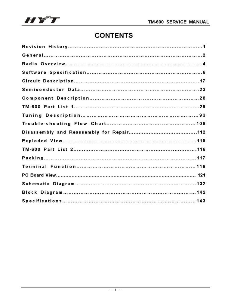 TM-600 Service Manual | PDF | Amplificador | Oscilador electrónico