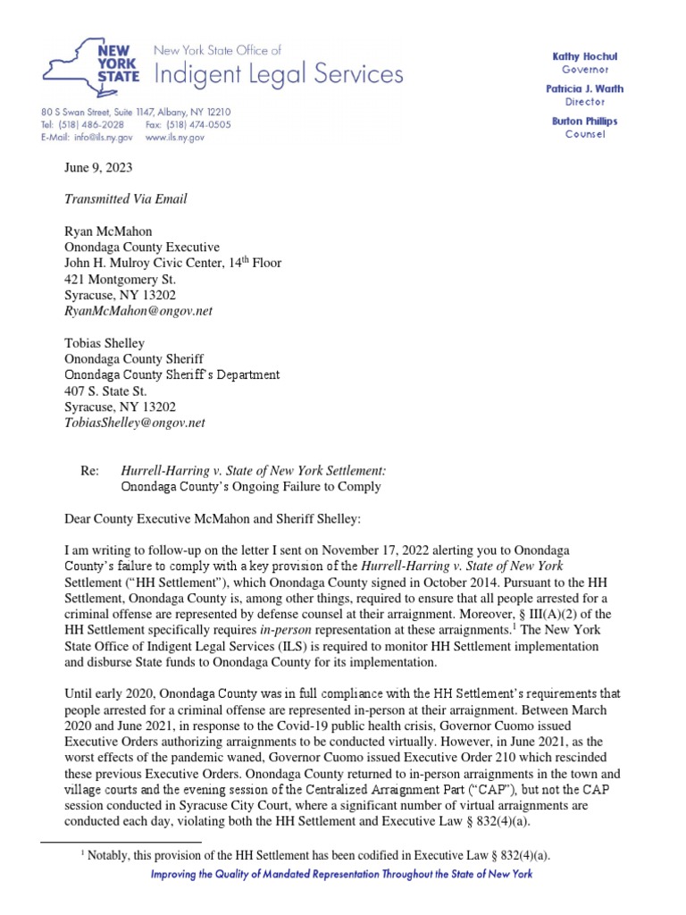 June 9 2023 Letter To Sheriff and County Executive | PDF | Justice ...