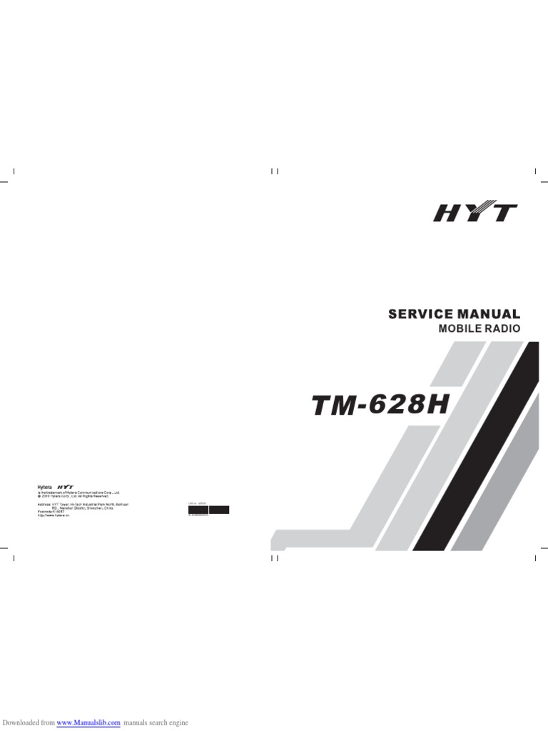 TM-628H Mobile Radio Service Manual | PDF | Amplifier | Radio