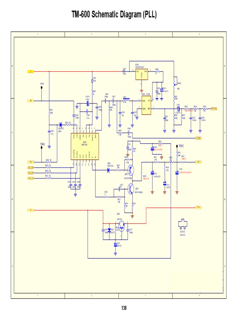 TM-600 Schematic Diagram (PLL) | PDF