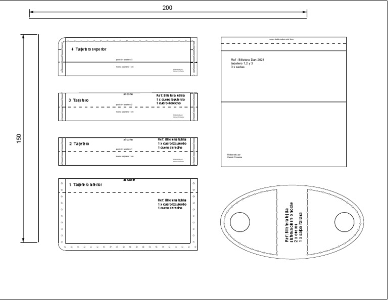Molde de Billetera para Imprimir | PDF | Cuero