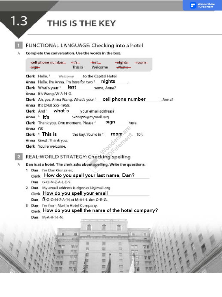 Workbook Unit 1. 1,3 | PDF