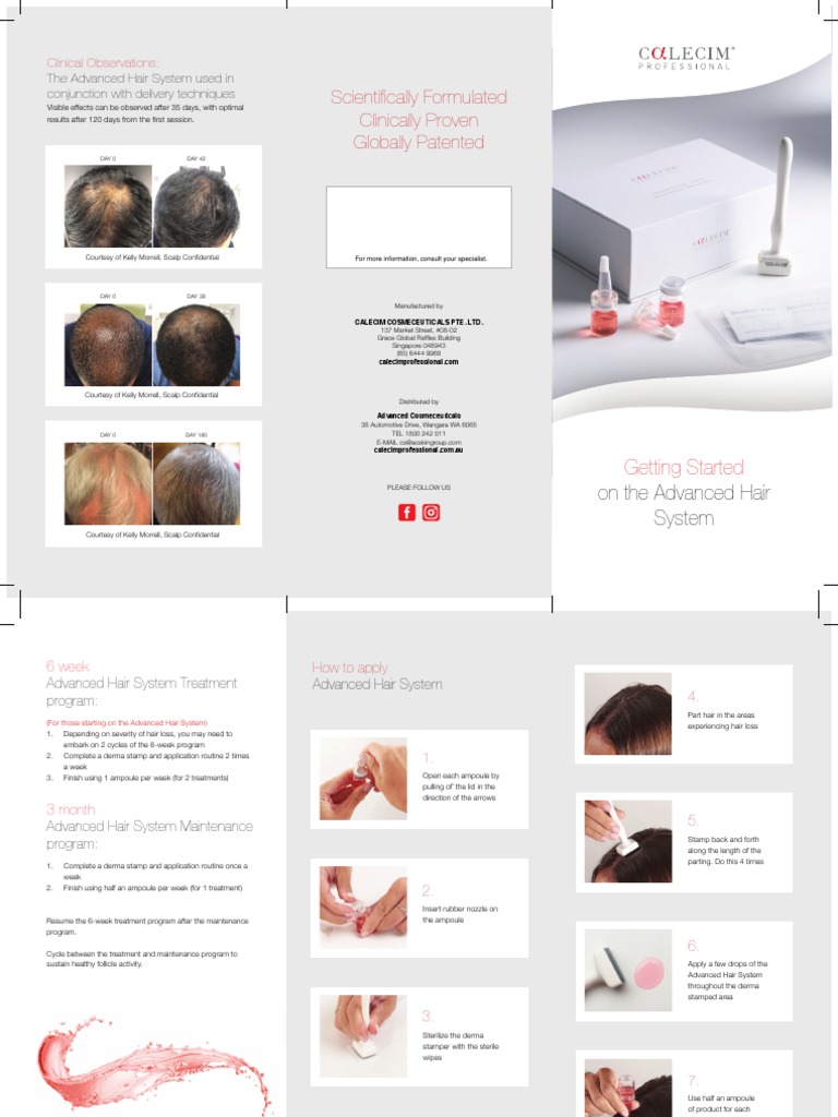 CALECIM Advanced Hair System Derma Stamp Brochure-PRINT | PDF | Hair ...