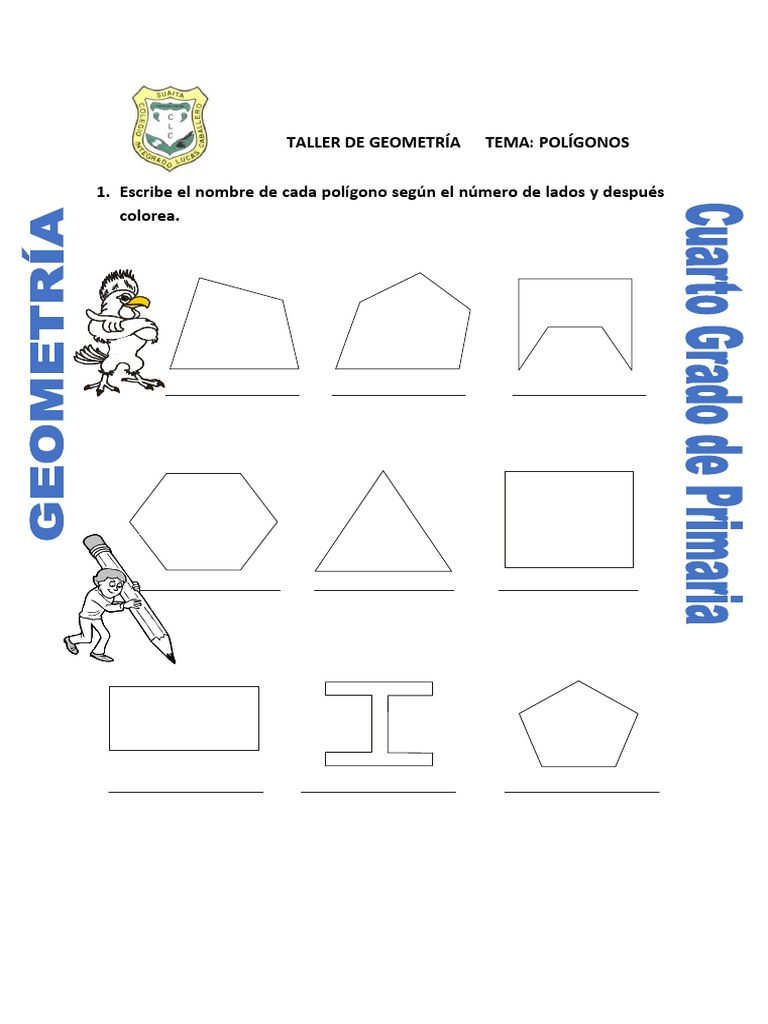 Taller Geometría Polígonos | PDF