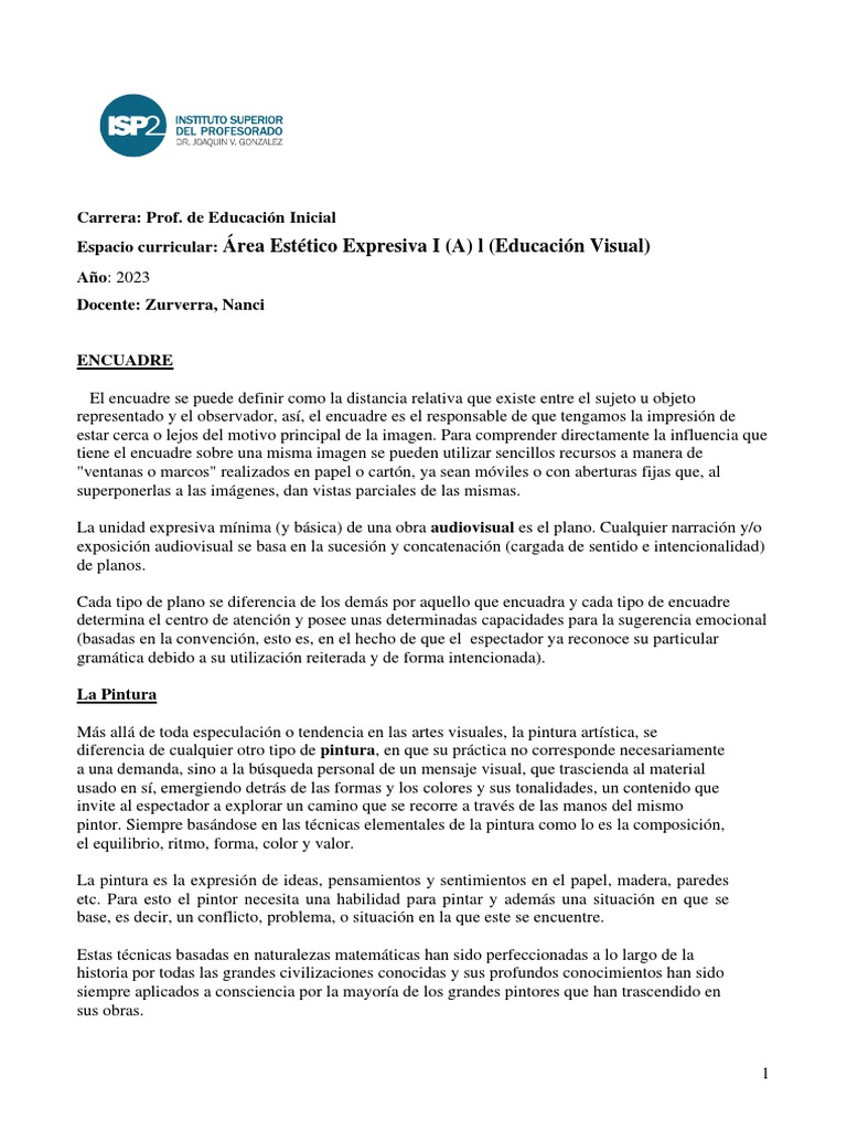Encuadre en el Arte Visual | PDF | Color | Pinturas