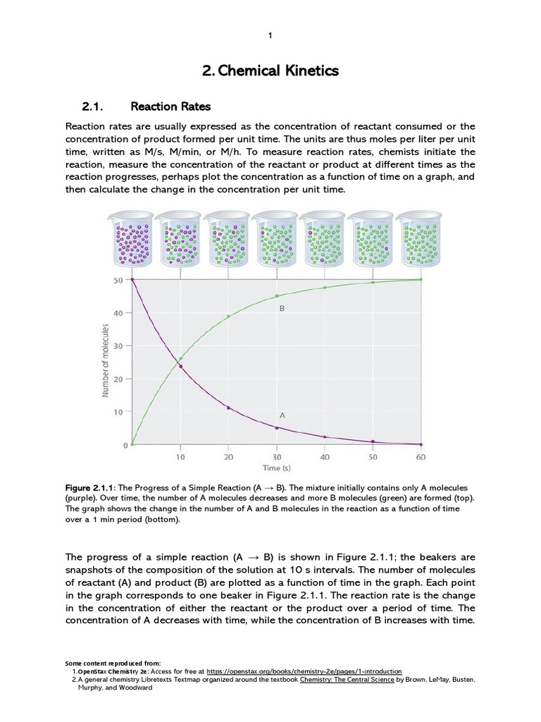 Chemical Kinetics Lecture Notes | PDF | Reaction Rate | Reaction Rate ...