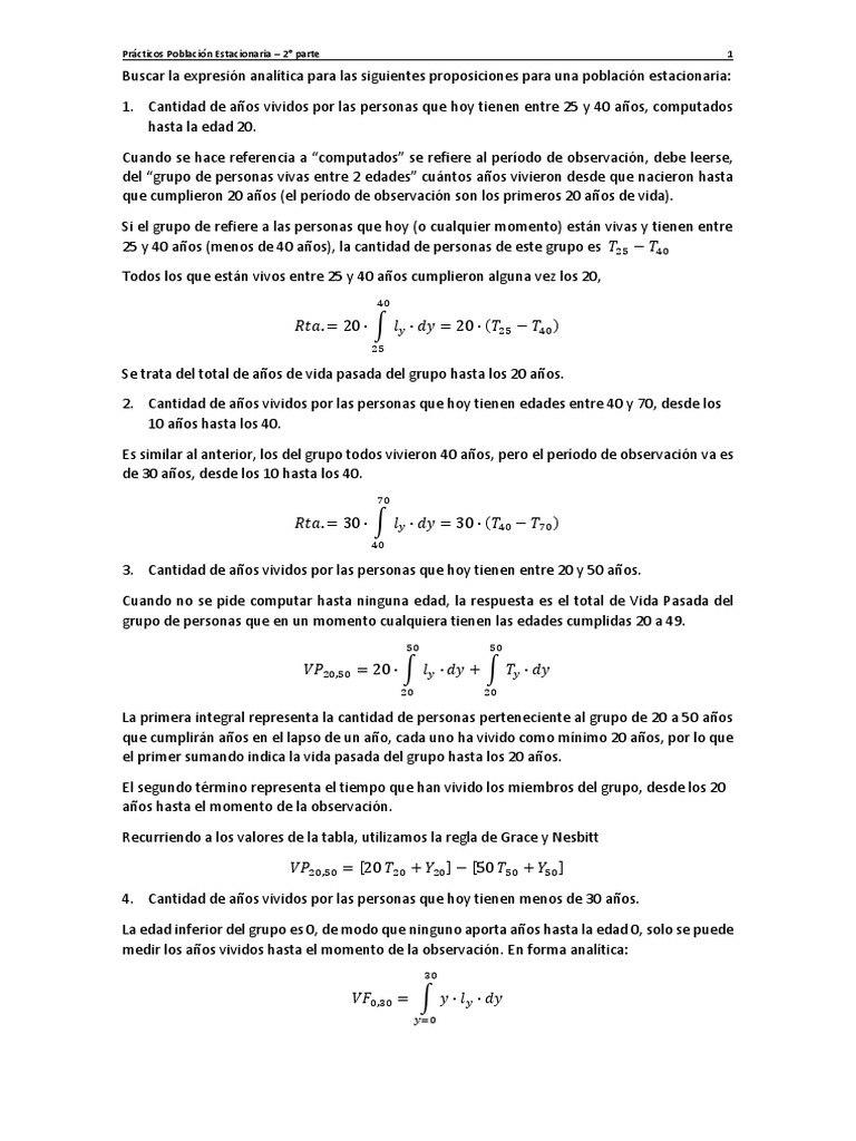 +poblacion Estacionaria - Solucionario Parte 2 | PDF +poblacion Estacionaria - Solucionario Parte 2 | PDF