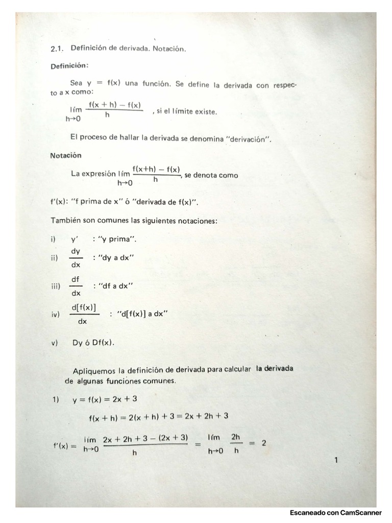 Derivadas | PDF