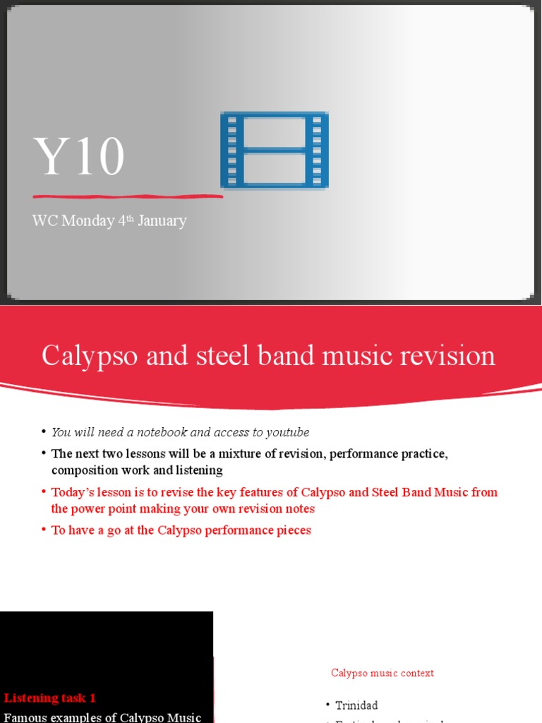 Calypso Music Review WC 4th January | PDF | Chord (Music) | Song Structure