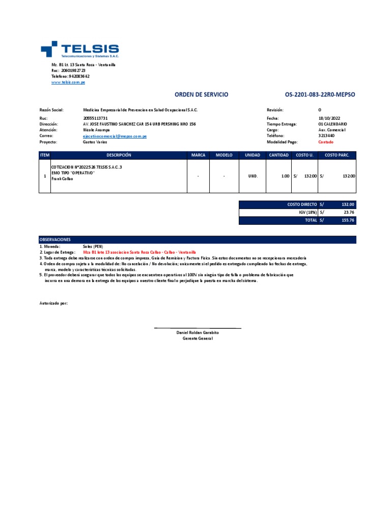 083 - Os-2201-083-22r0-Mepso | PDF | Industrias de servicio