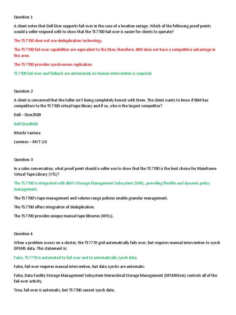 IBM TS7700 Virtual Tape Library Education For Technical Sales Level 3 ...