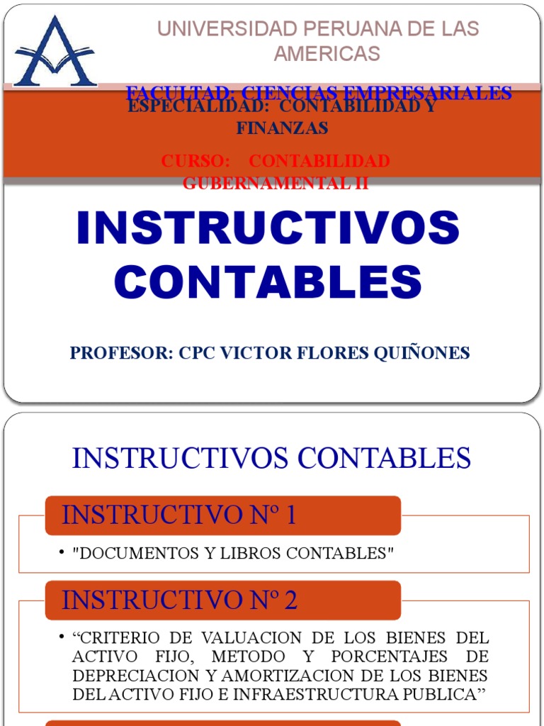 Instructivos Contables | PDF | Contabilidad | Depreciación