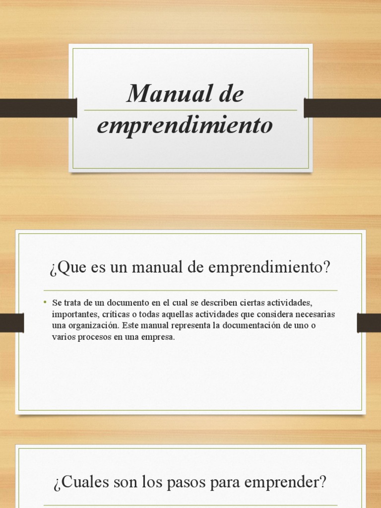 Manual de Emprendimiento | PDF