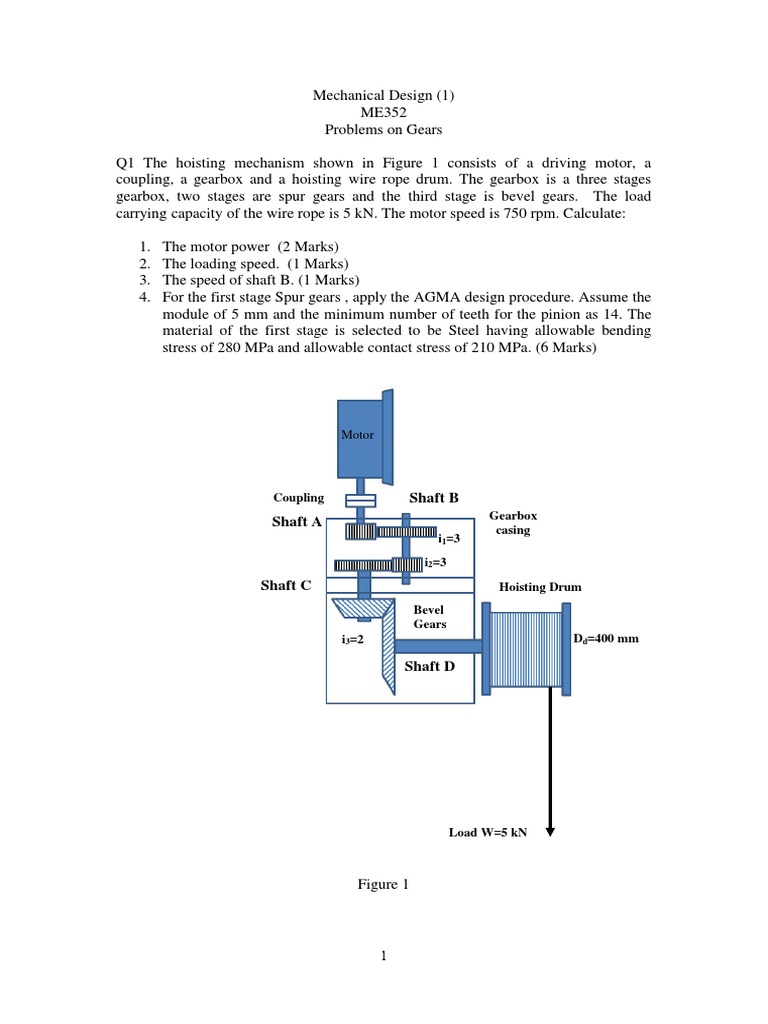 Gear Problem 1 | Download Free PDF | Gear | Belt (Mechanical)