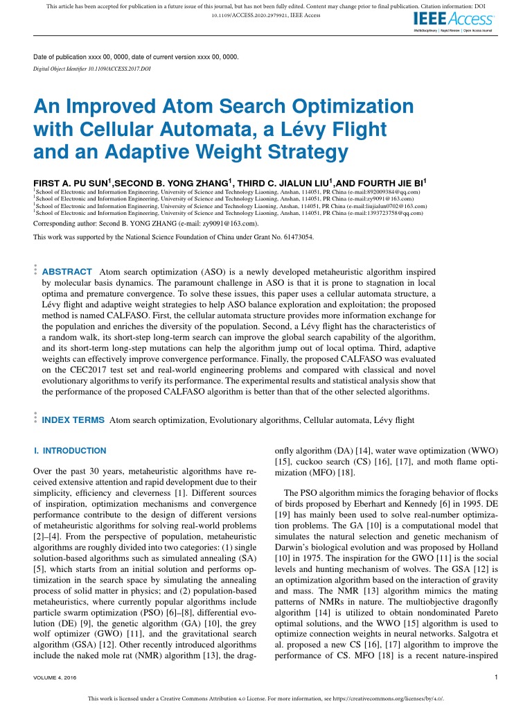 An Improved Atom Search Optimization With Cellular Pdf Metaheuristic Mathematical Optimization