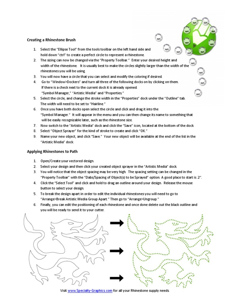 Creating A Rhinestone Template in Corel Draw | Download Free PDF ...