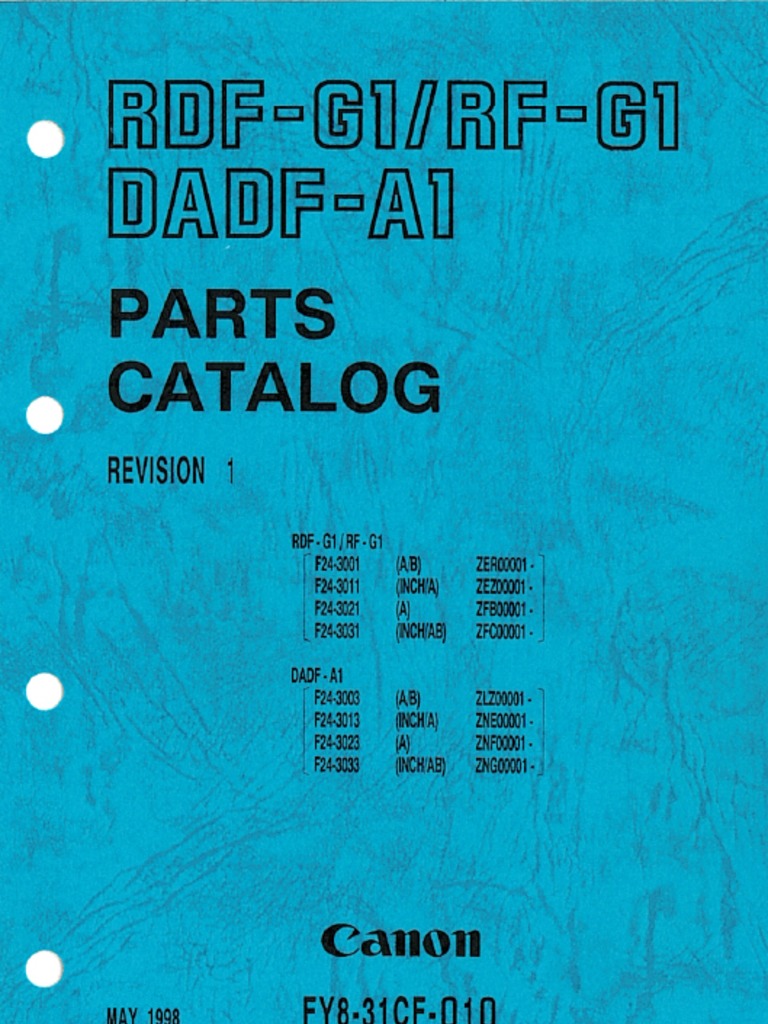 RDF-G1 - DADF-A1 Parts | PDF