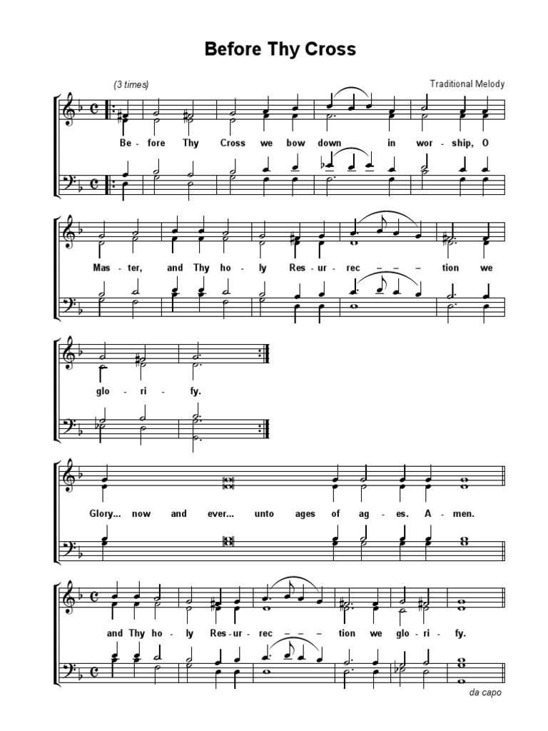 Before Thy Cross Lyrics | PDF | Watercraft | Water Transport