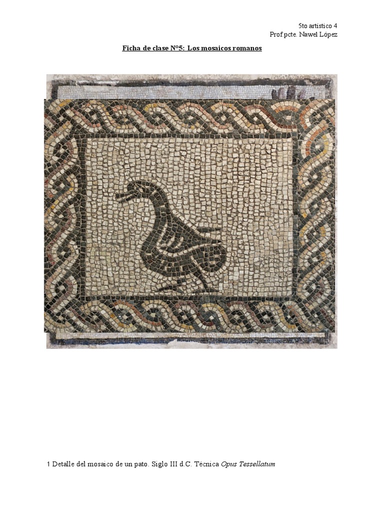 Técnicas y ejemplos de mosaicos romanos | PDF | Ciencias sociales