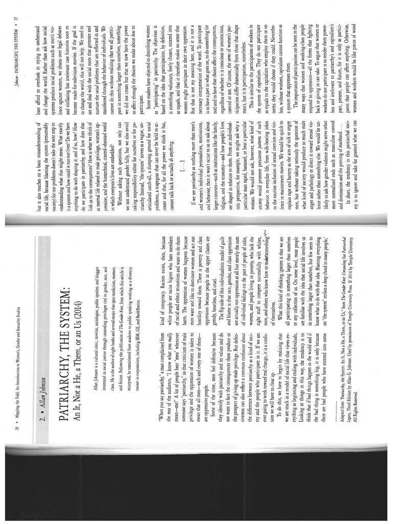 patriarchy the system 1 | PDF