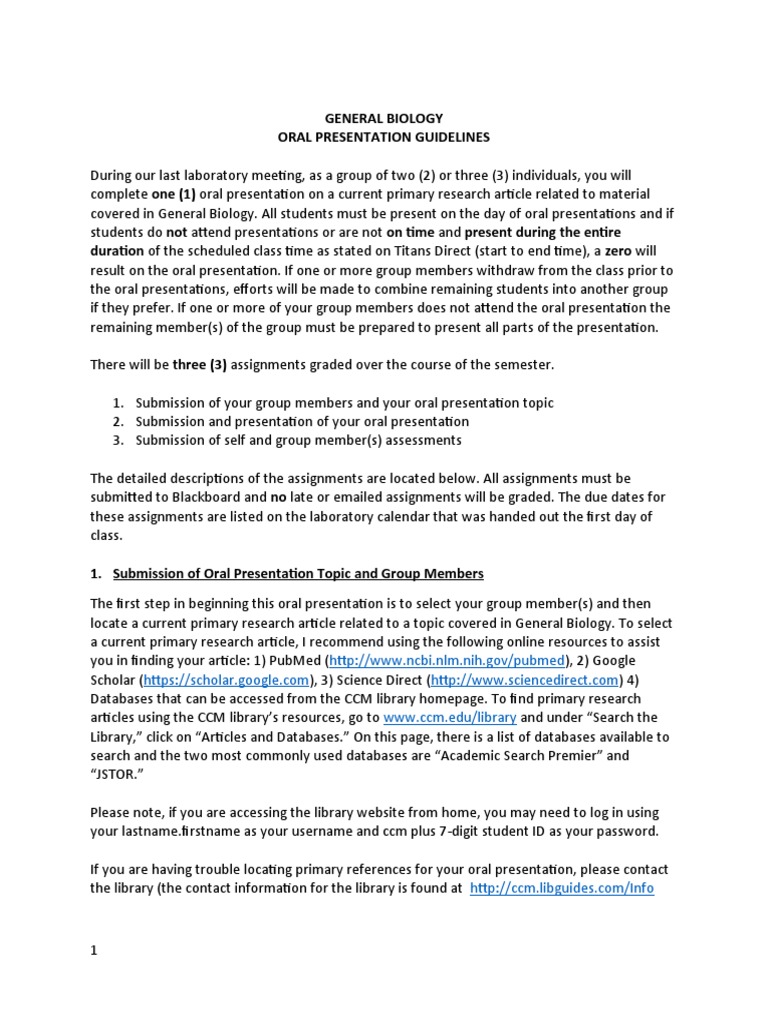 Oral Presentation Guidelines | PDF | Plagiarism | Libraries