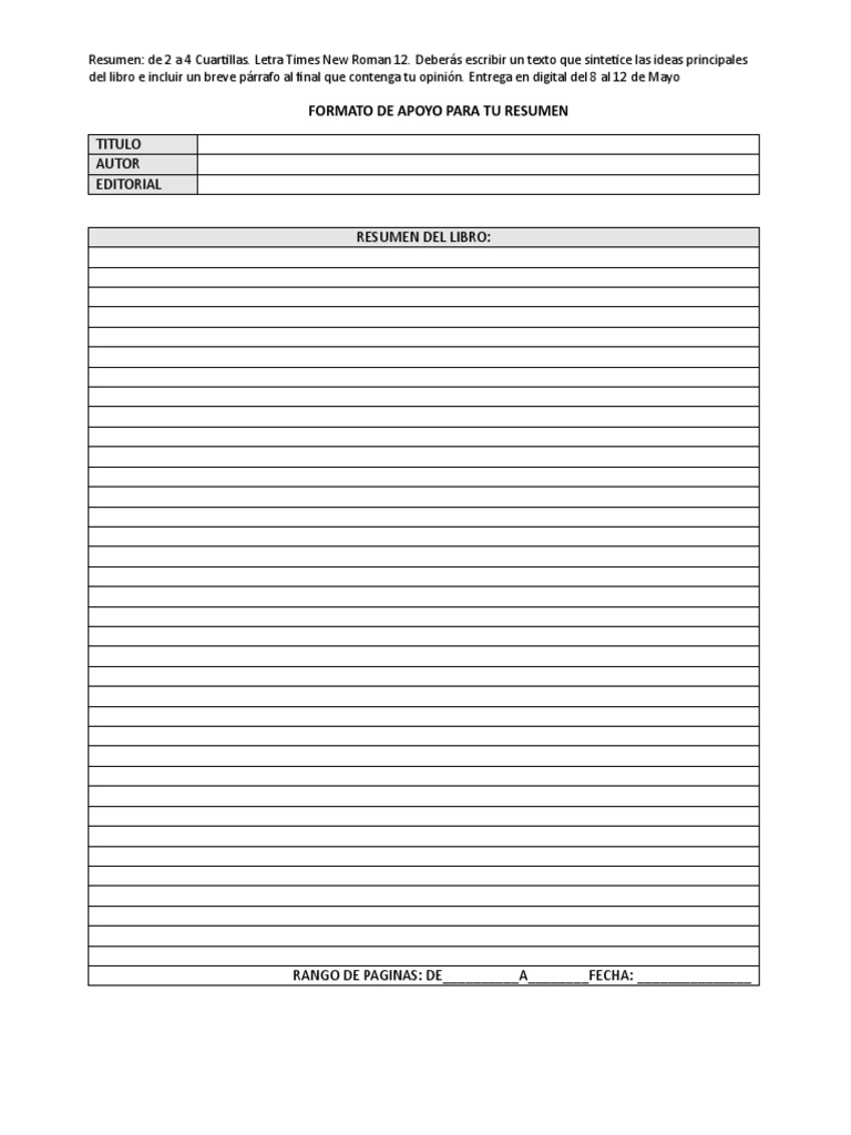 Formato Resumen | PDF