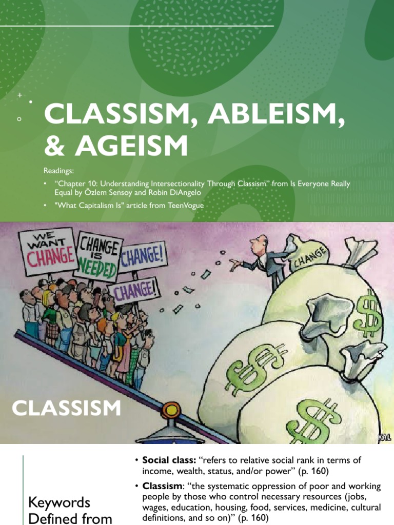 Classism Ableism and Ageism Lecture | PDF | Disability | Americans With Disabilities Act Of 1990