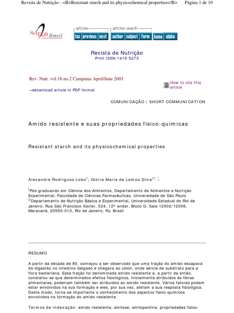 Amido Resistente | PDF