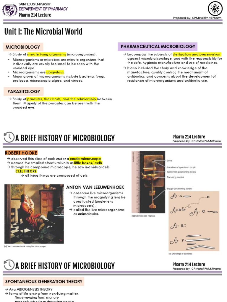 1-Introduction and History of Microbiology | PDF | Microbiology ...