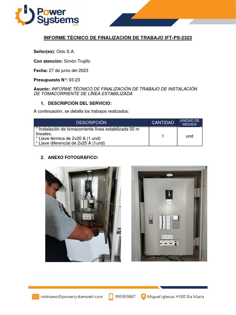 ITD-PS-2323 - Tomacorriente de Línea Estabilizada | PDF | Ciencia y matemáticas