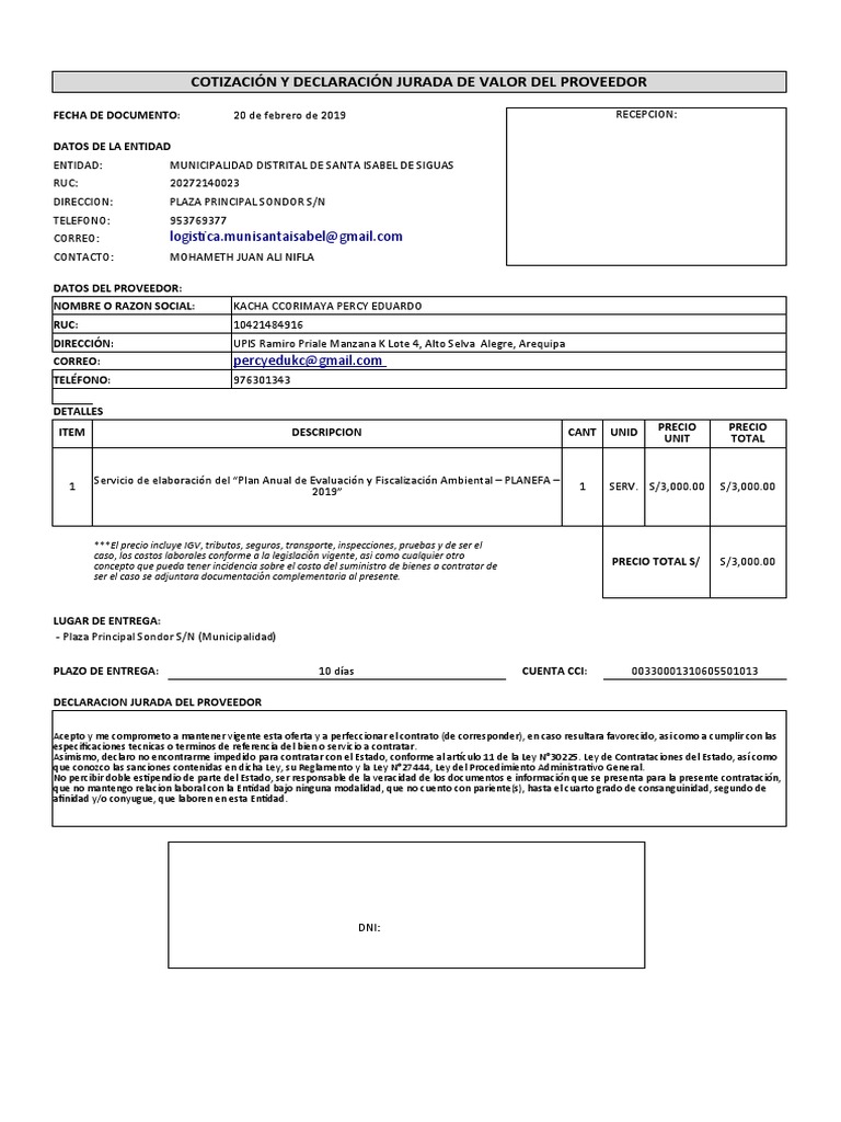 Formato de Cotizacion | PDF