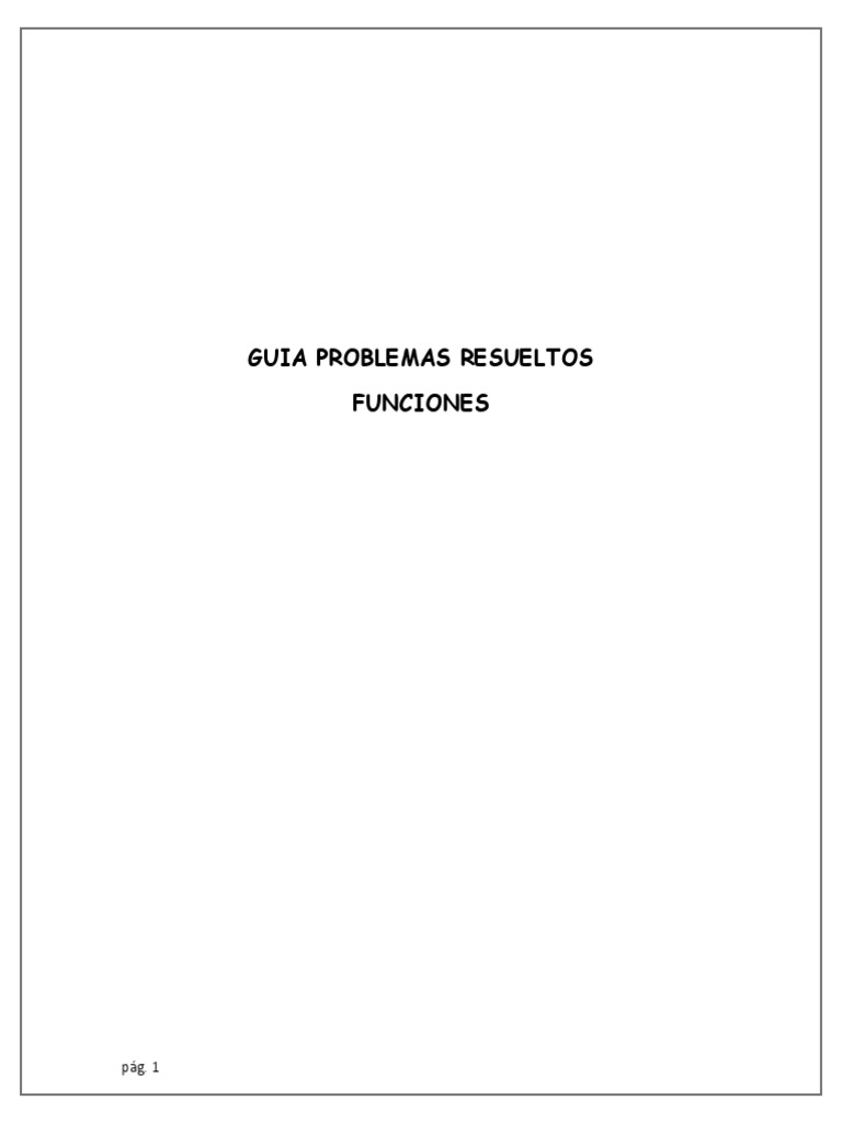 G Uia de Problemario - Funciones | PDF | Asíntota | Función (Matemáticas)