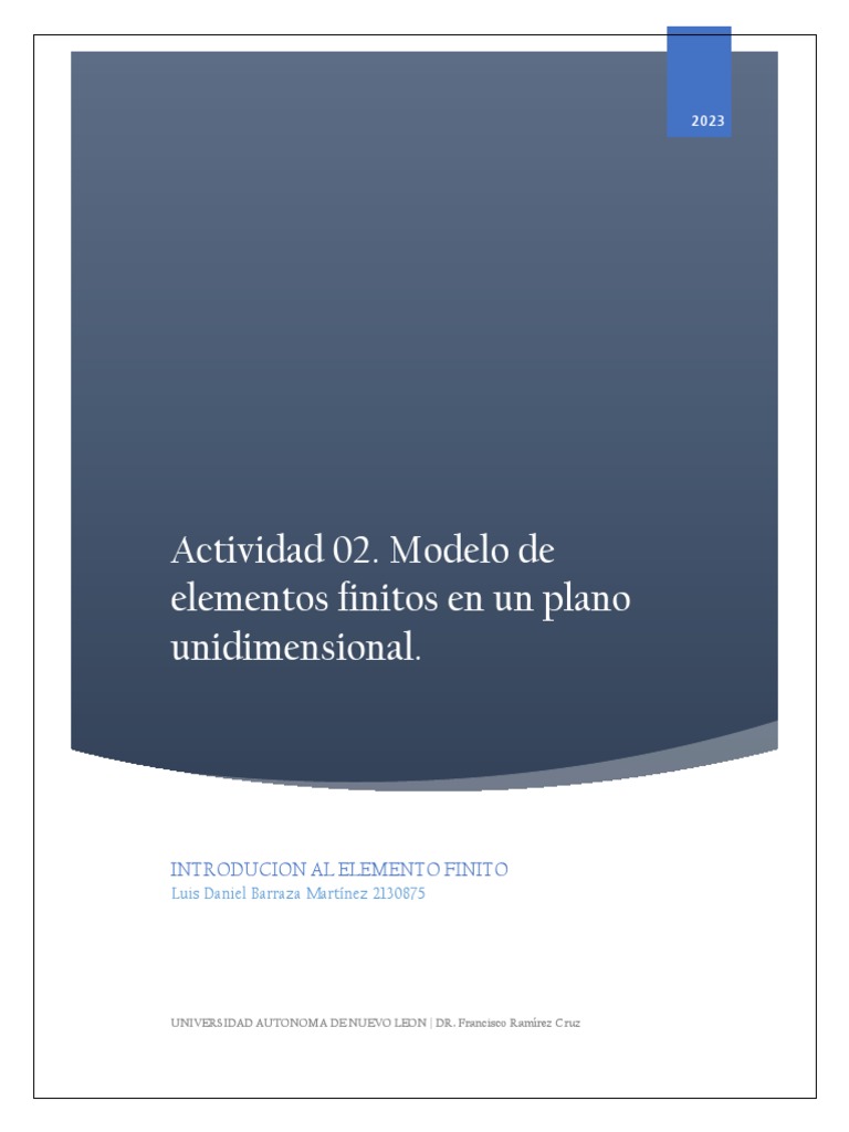 Actividad 2 | PDF | Matriz (Matemáticas) | Método de elementos finitos