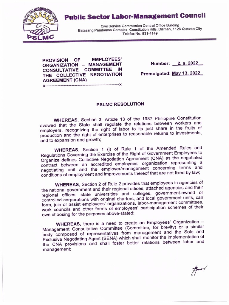 PSLMC Resolution No. 2 S. 2022 | PDF