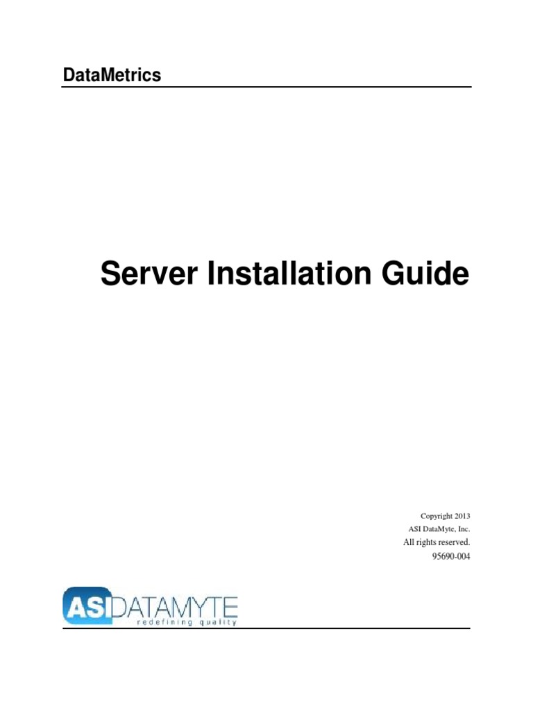 DataMetrics Server Installation Guide | PDF | Databases | Microsoft Sql Server