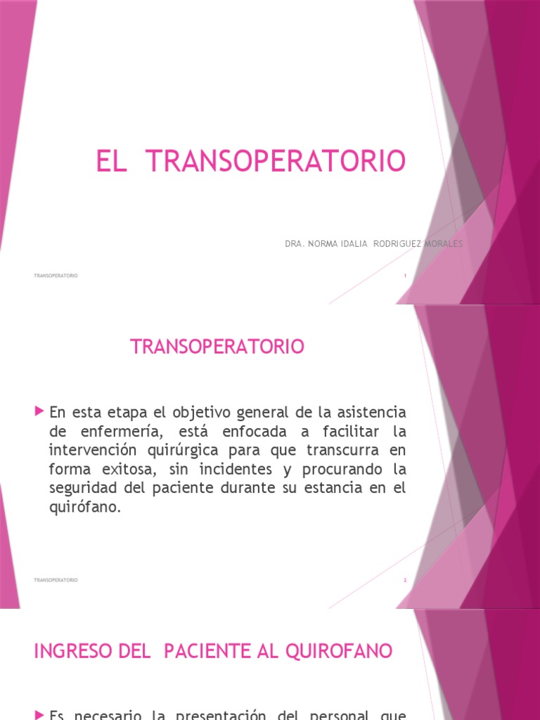 El Transoperatorio | PDF | Respiración | Sistema respiratorio