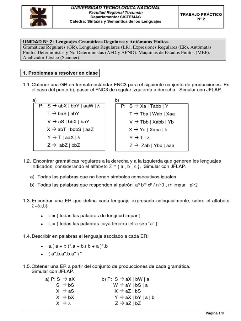 TP2 SINTAXIS Enunciado | PDF | Lenguaje de programación | Programación de computadoras