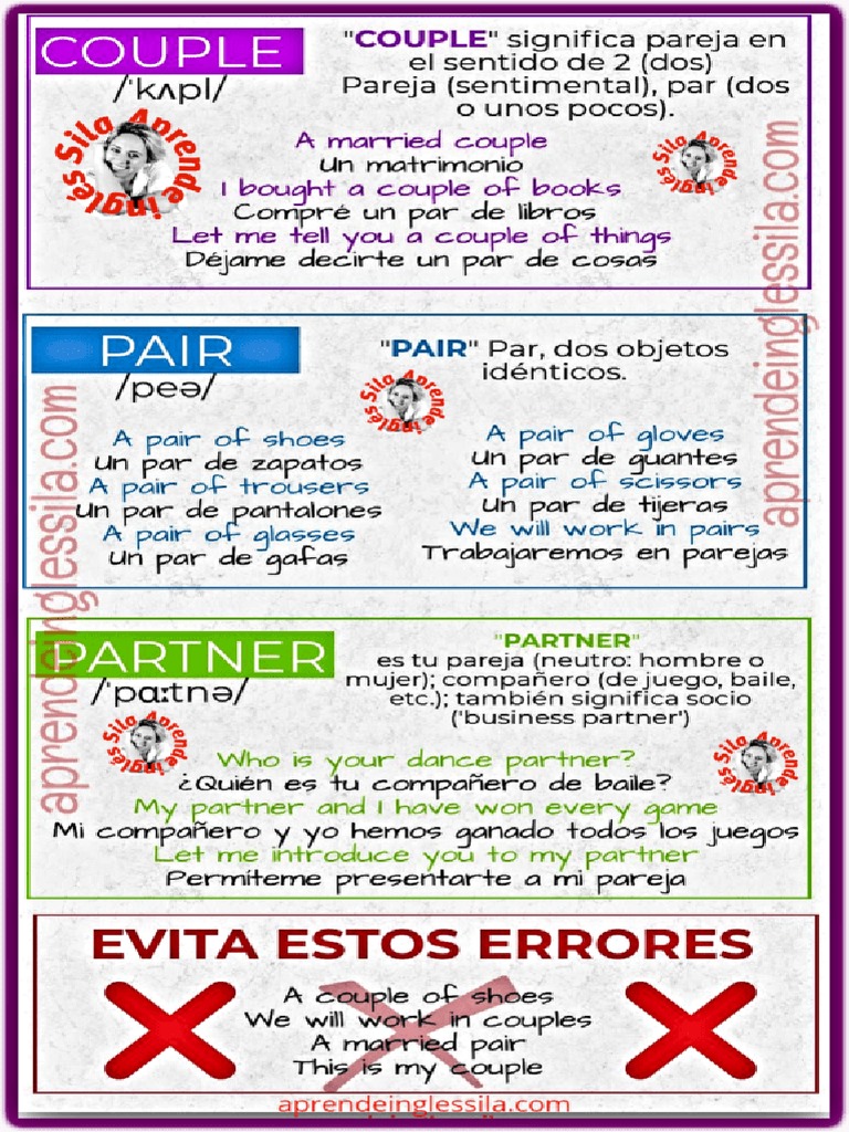 PAIR Vs COUPLE Vs PARTNER | PDF