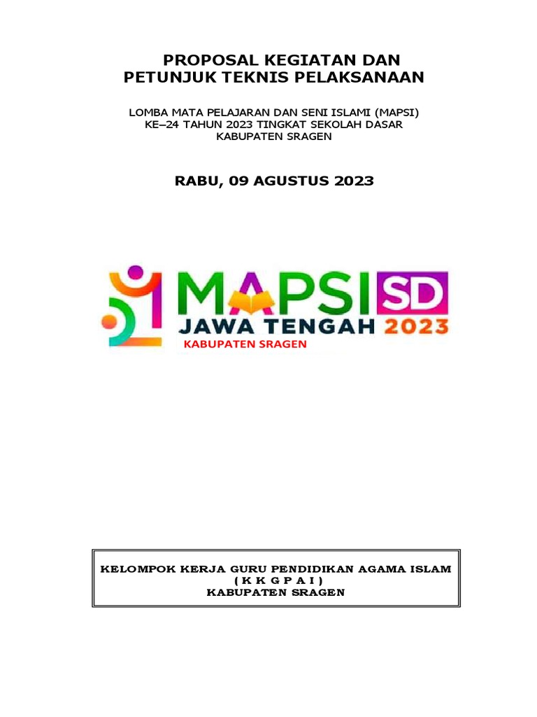 Proposal Mapsi Kab 2023 New | PDF